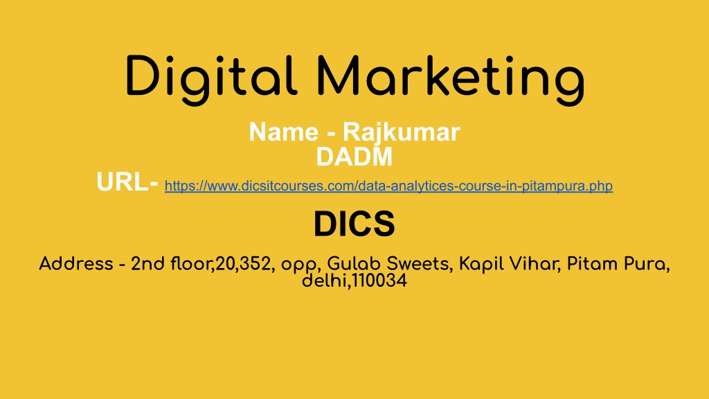 PPT - Best Digital Marketing Course in Rohini with Practical Training ...