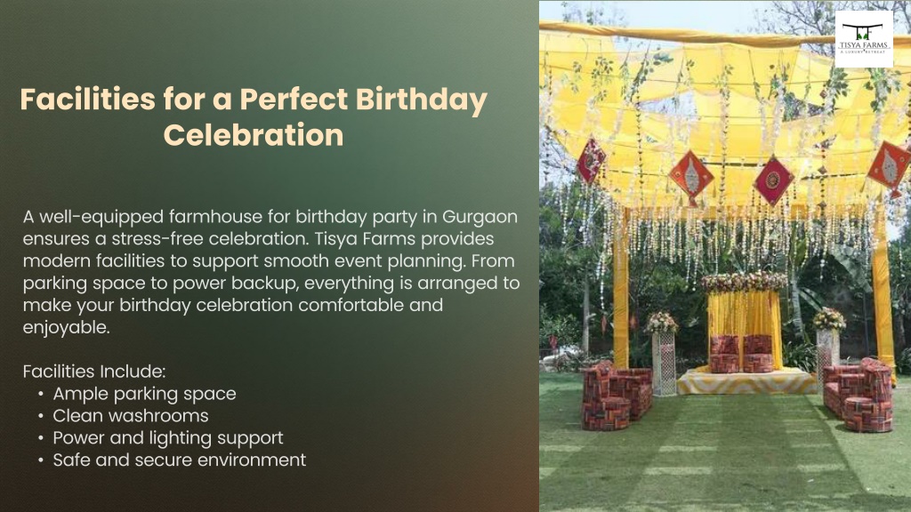 PPT - Farmhouse for Birthday Party in Gurgaon Luxury Celebrations at ...