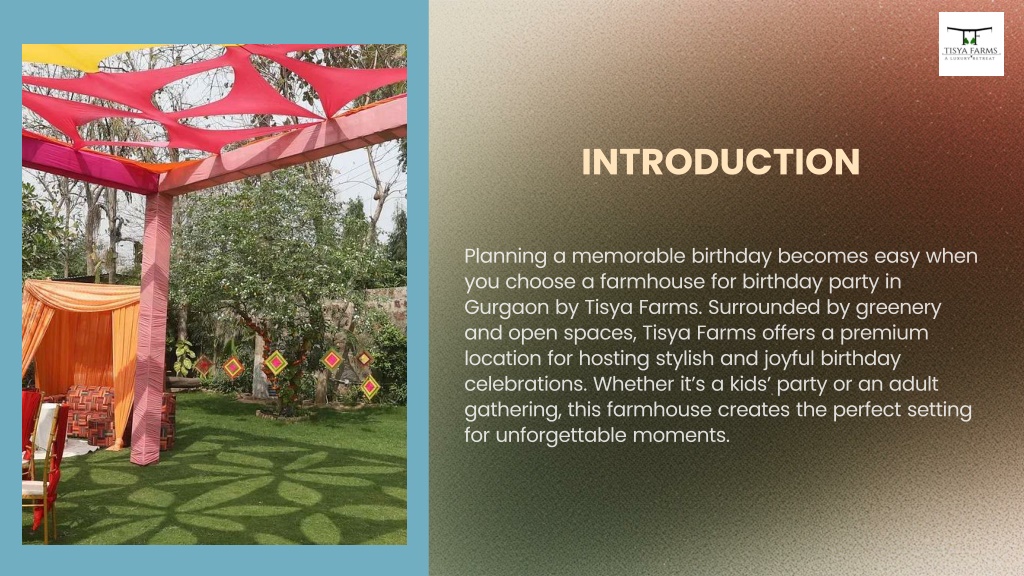 PPT - Farmhouse for Birthday Party in Gurgaon Luxury Celebrations at ...