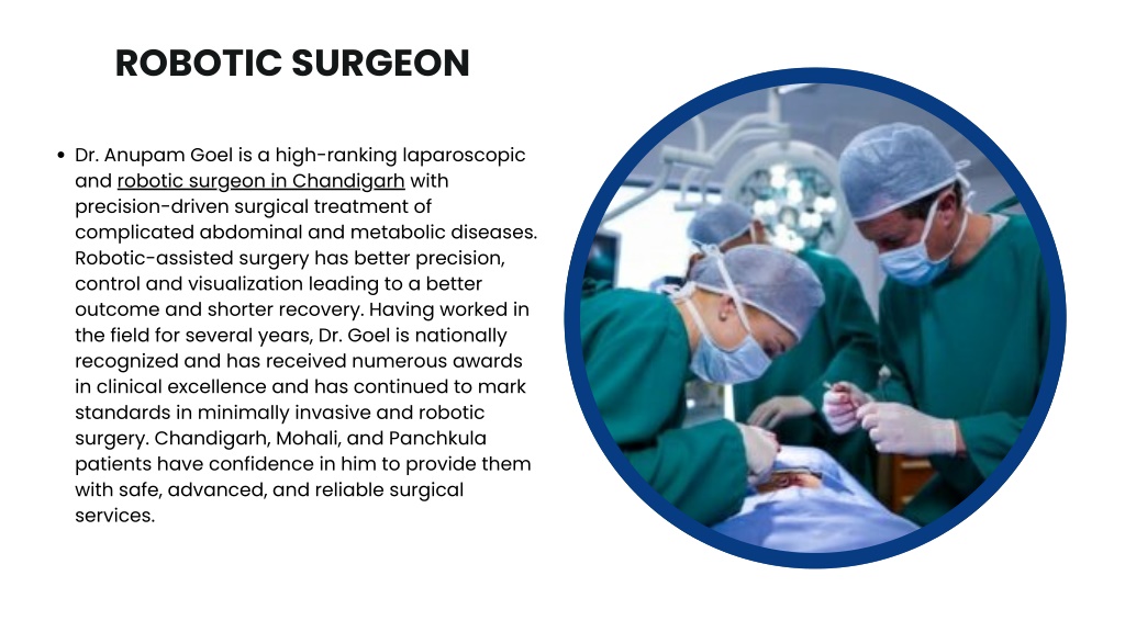 PPT - Robotic and highly advanced Laparoscopic Surgeon in Chandigarh ...