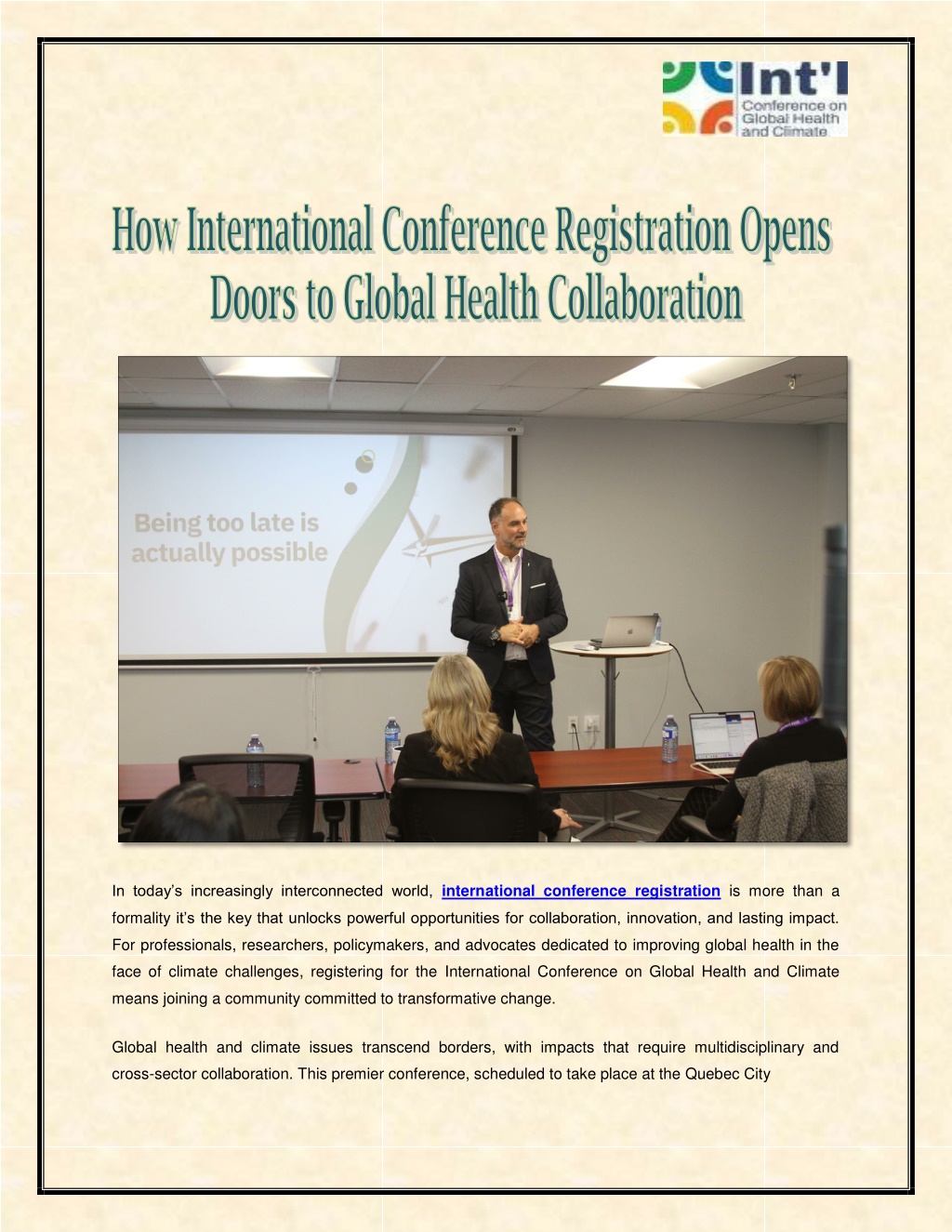 PPT - How International Conference Registration Opens Doors to Global ...