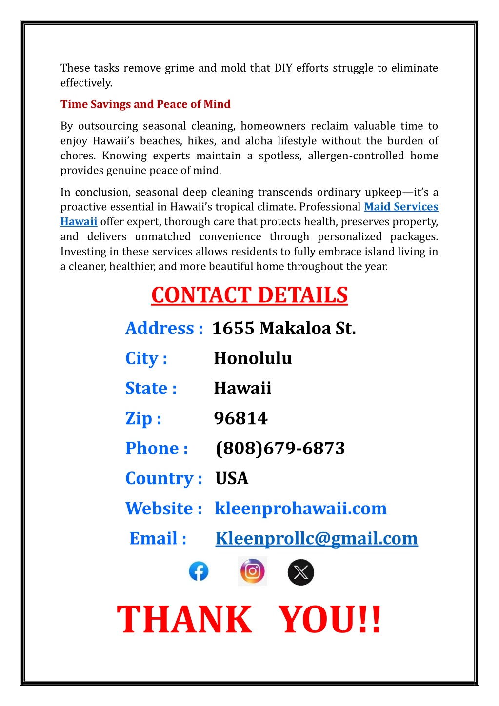 PPT - Seasonal Deep Cleaning: Essential Home Care in Hawaii's Tropical ...