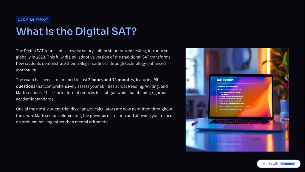 PPT - Digital SAT: A Smarter, Faster Way to Showcase Your College ...