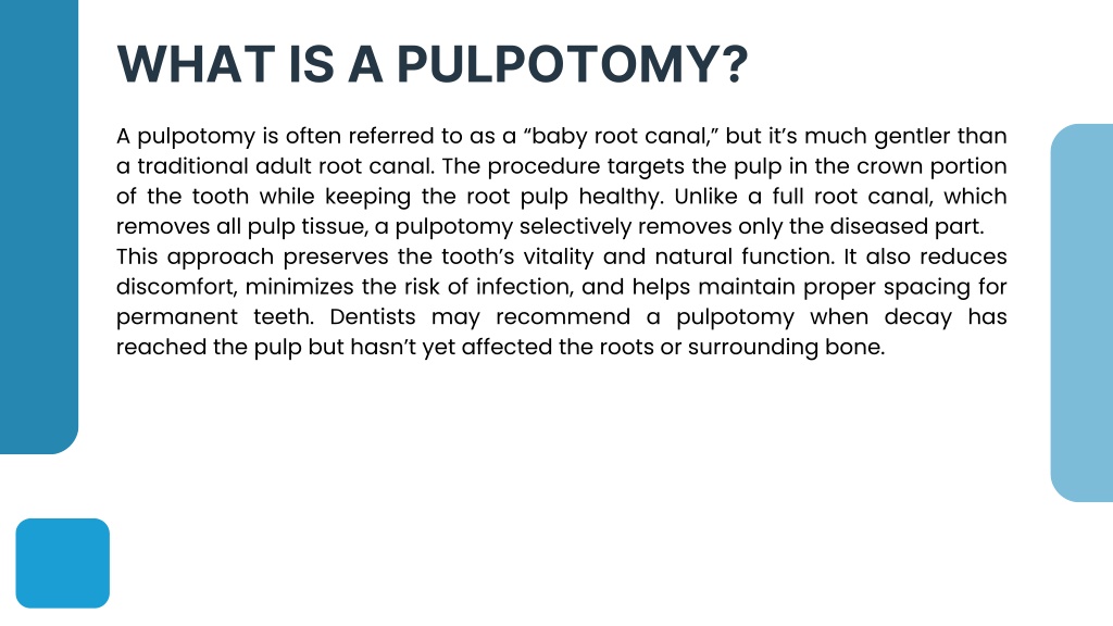 PPT - The Step-by-Step Process of a Pulpotomy Explained Simply ...