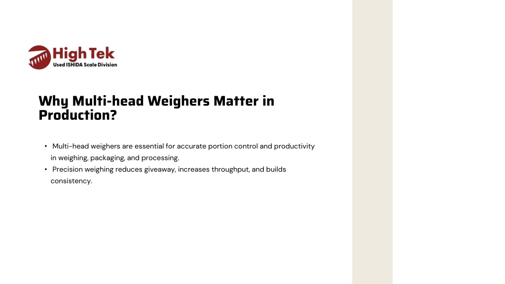 PPT - Reconditioned Ishida Scales-A Smarter Alternative to Replacement ...