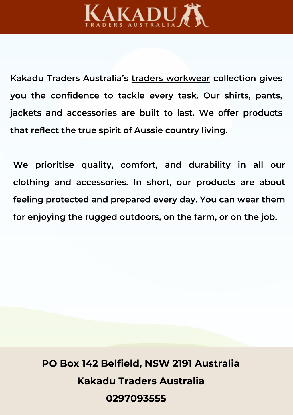 PPT - Shop Authentic Aussie Traders Workwear for Superior Quality ...