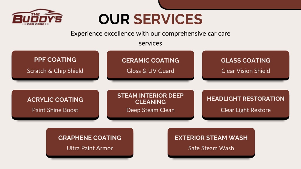 PPT - Transform Your Car with Premium Car Detailing Services at Buddy's ...