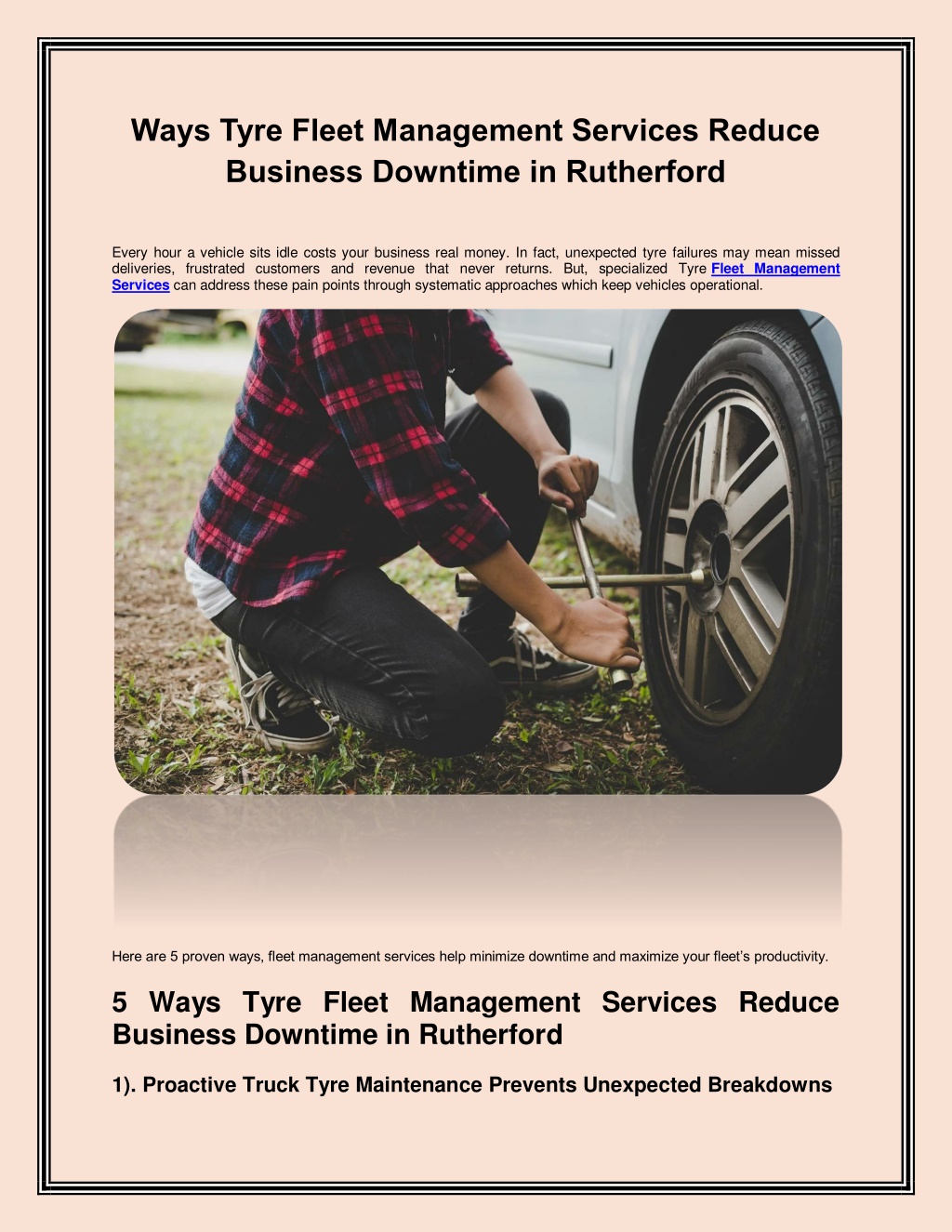 PPT - Ways Tyre Fleet Management Services Reduce Business Downtime in ...