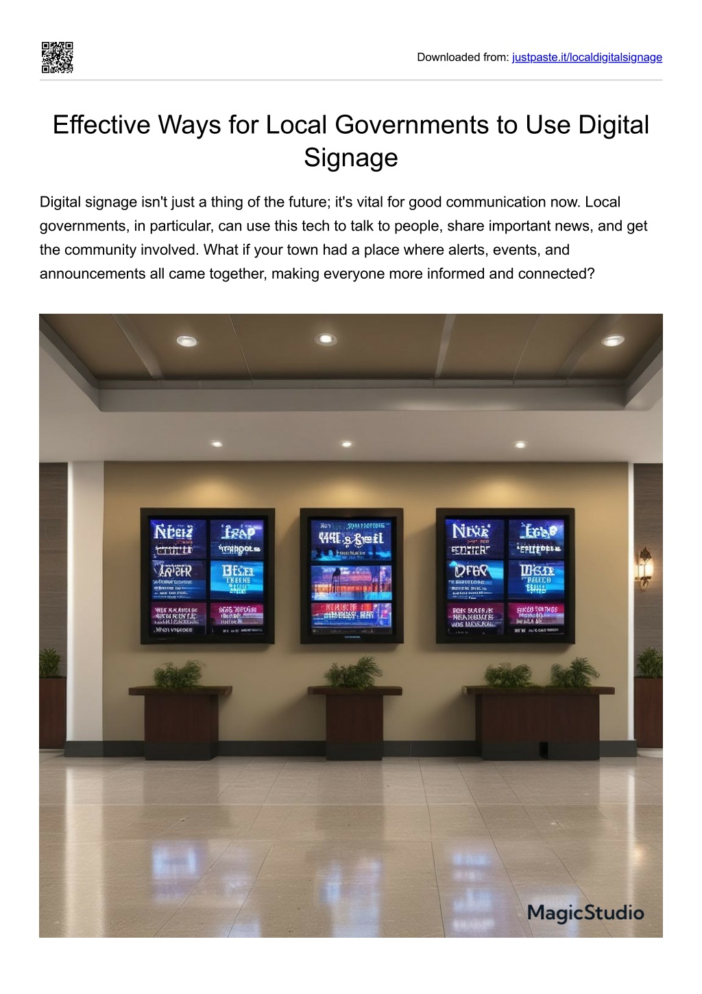 PPT - Effective Ways for Local Governments to Use Digital Signage ...
