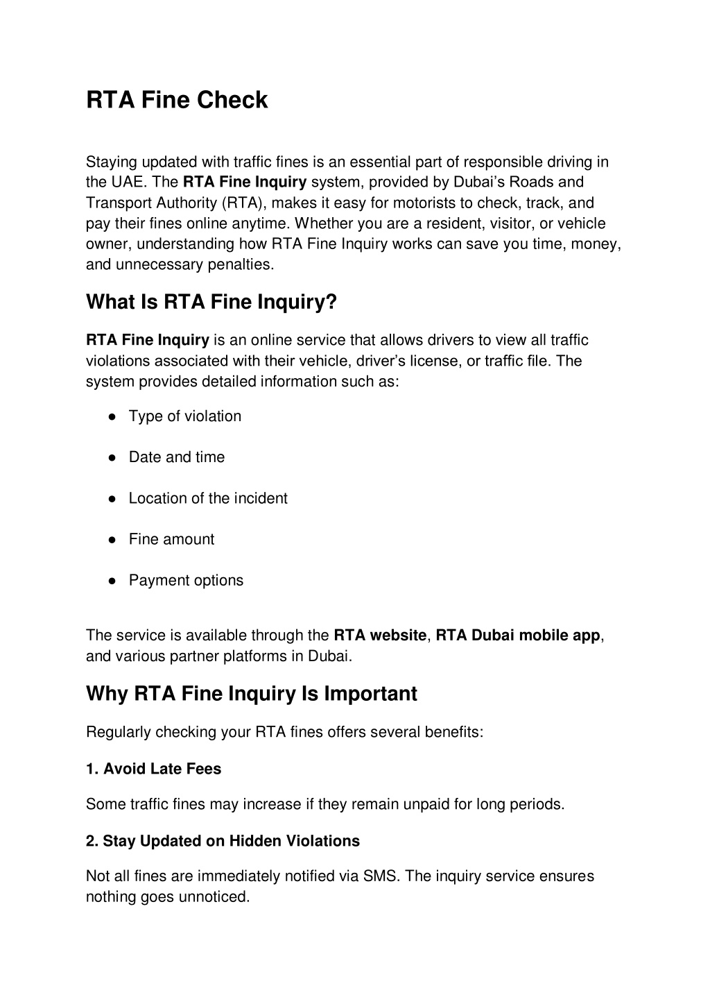 PPT - RTA FINES PowerPoint Presentation, free download - ID:14759199