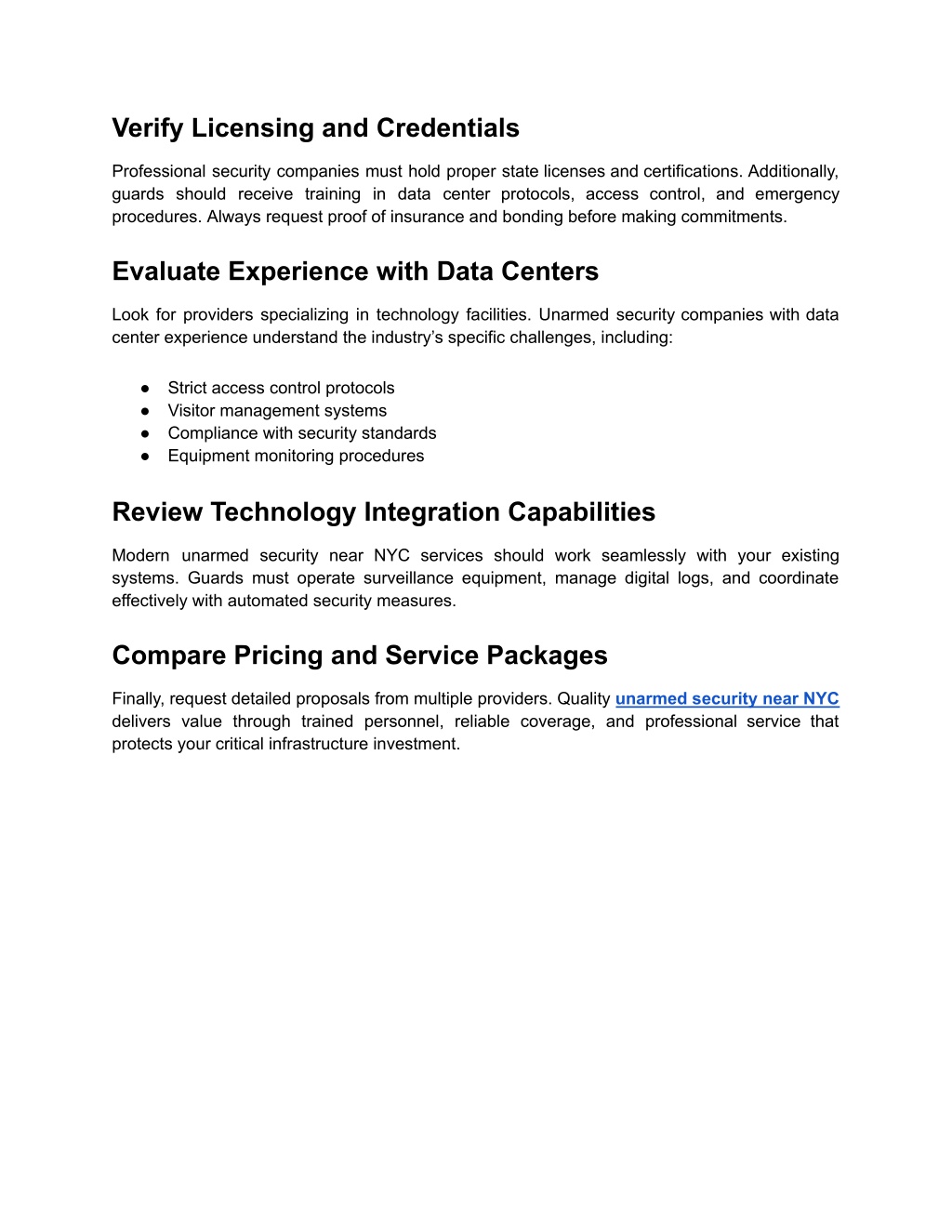 PPT - Step by Step Guide to Choosing Unarmed Security Near NYC for Data ...