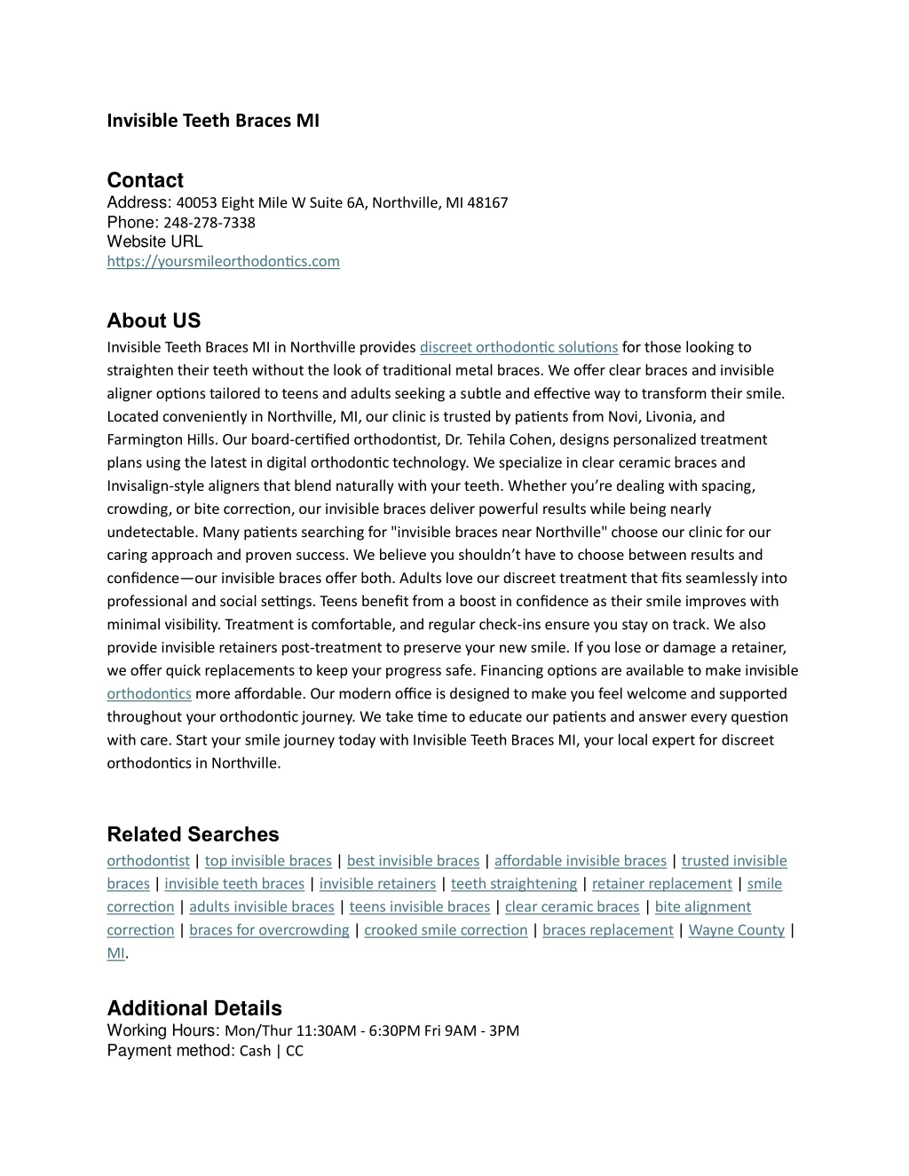 PPT - Invisible Teeth Braces MI PowerPoint Presentation, free download ...