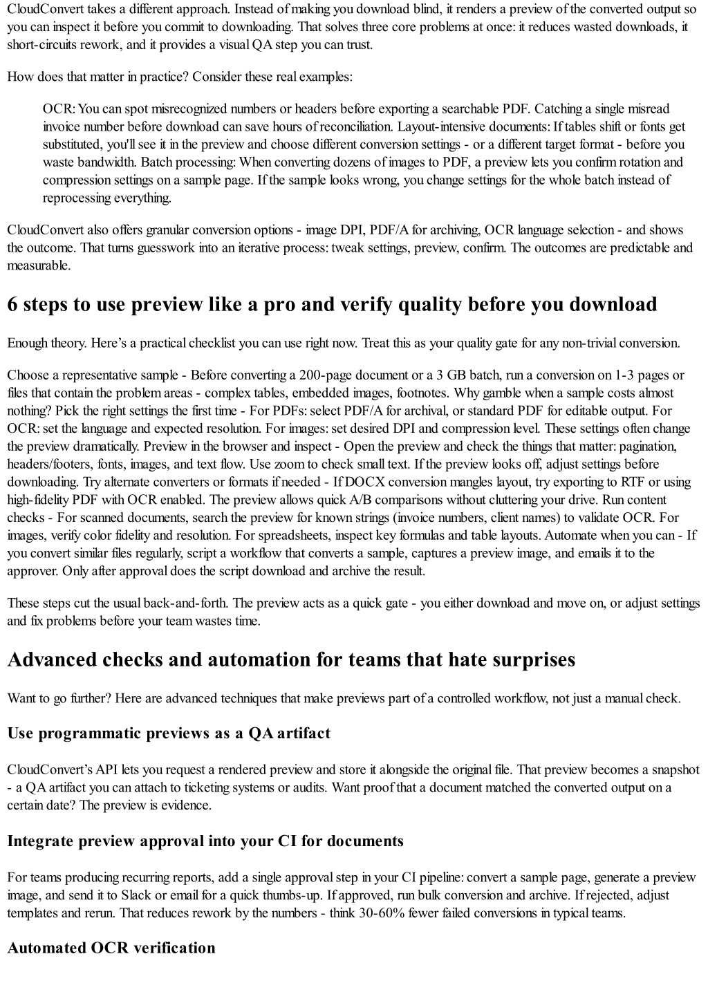 PPT - Cut to the Chase: Why Preview-Before-Download Matters and Why Few ...