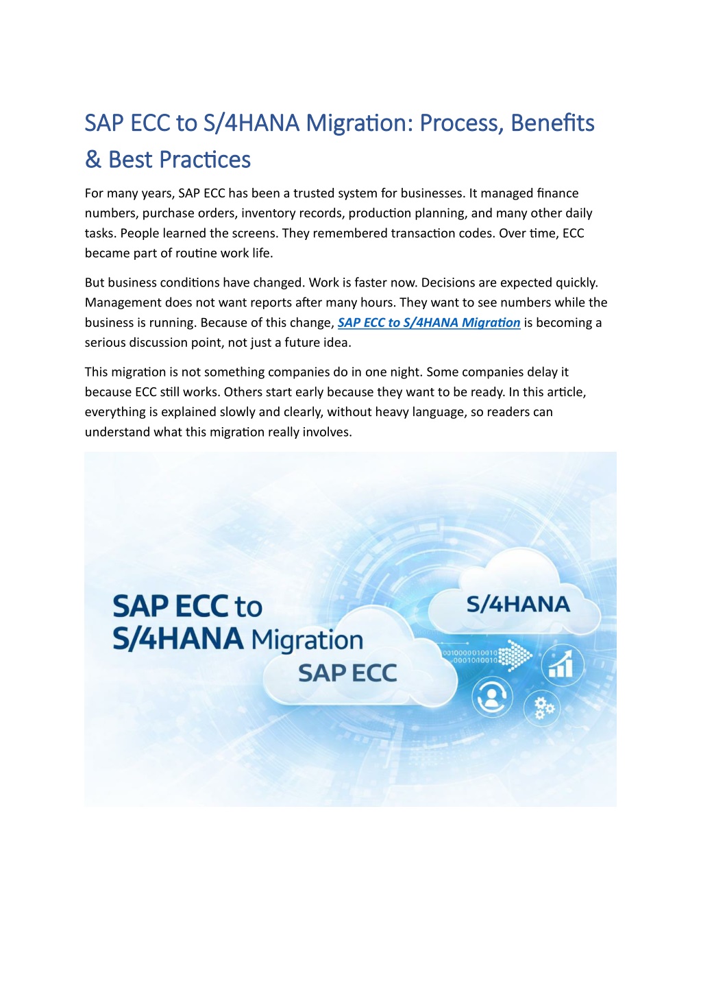 PPT - SAP ECC to S4HANA Migration Process, Benefits, and Best Practices ...