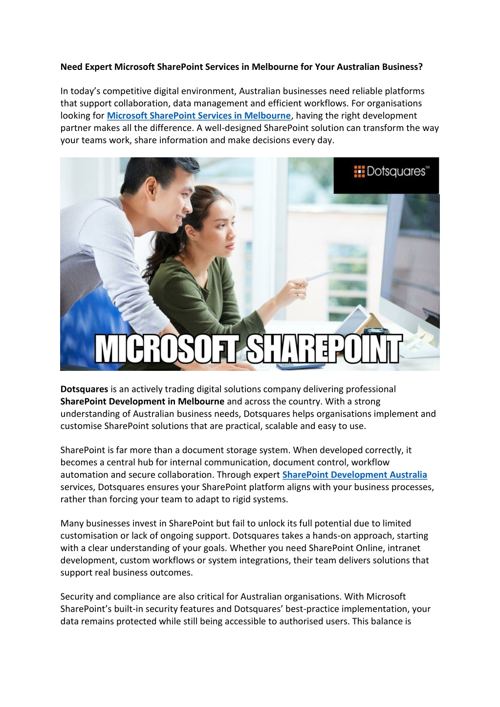 PPT - Need Expert Microsoft SharePoint Services in Melbourne for Your ...