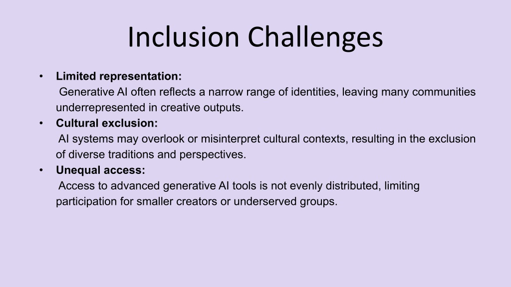 PPT - Inclusion, Bias & Ethics in Generative Art PowerPoint ...