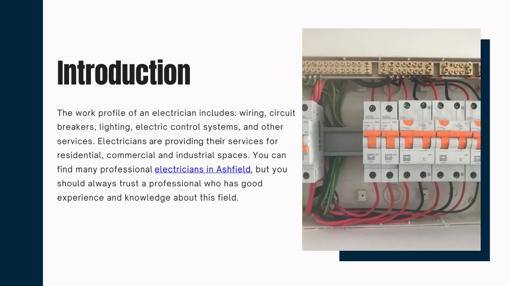 PPT - A complete overview of the work profile of an electrician ...