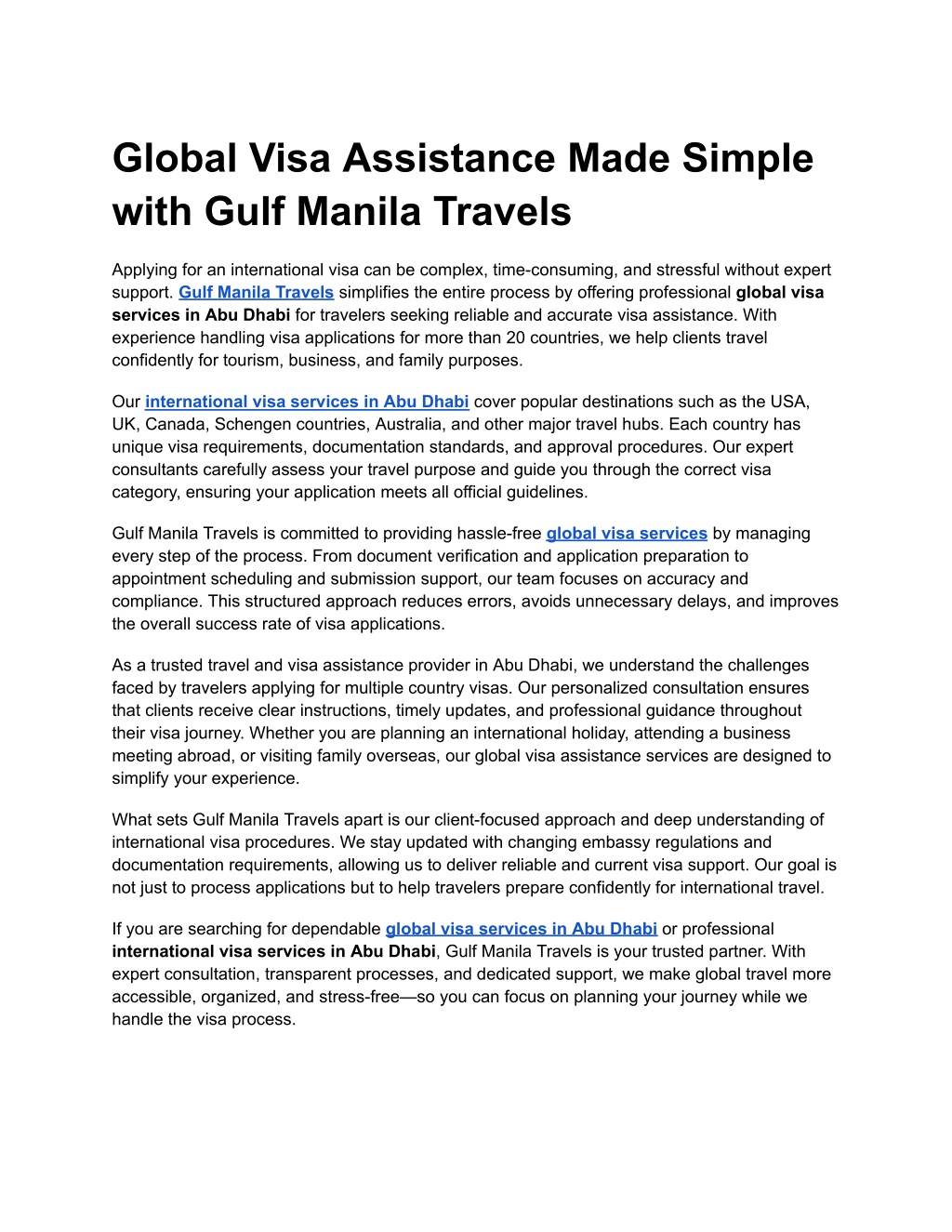 PPT - International Visa Services in Abu Dhabi | Global Visa Experts ...
