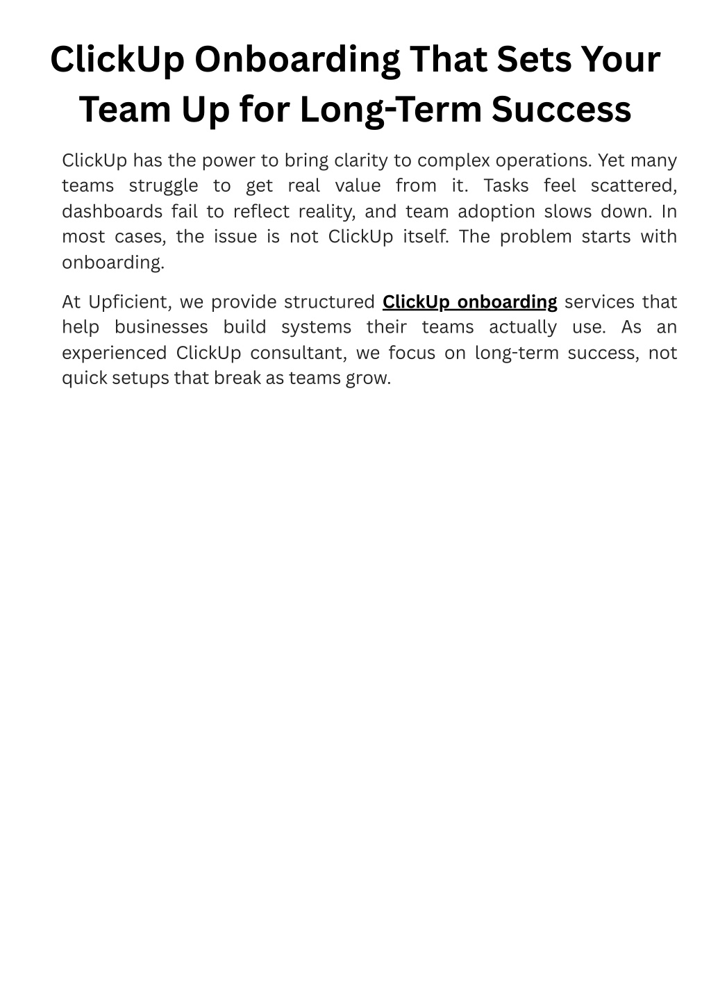 PPT - ClickUp Onboarding That Sets Your Team Up for Long-Term Success ...