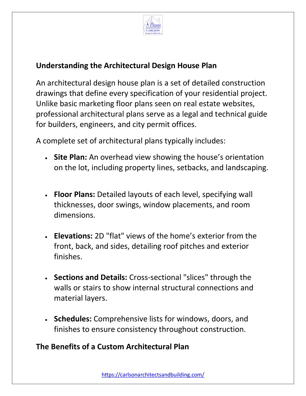 PPT - Architectural Design House Plan – Custom Home Planning by CARLSON ...