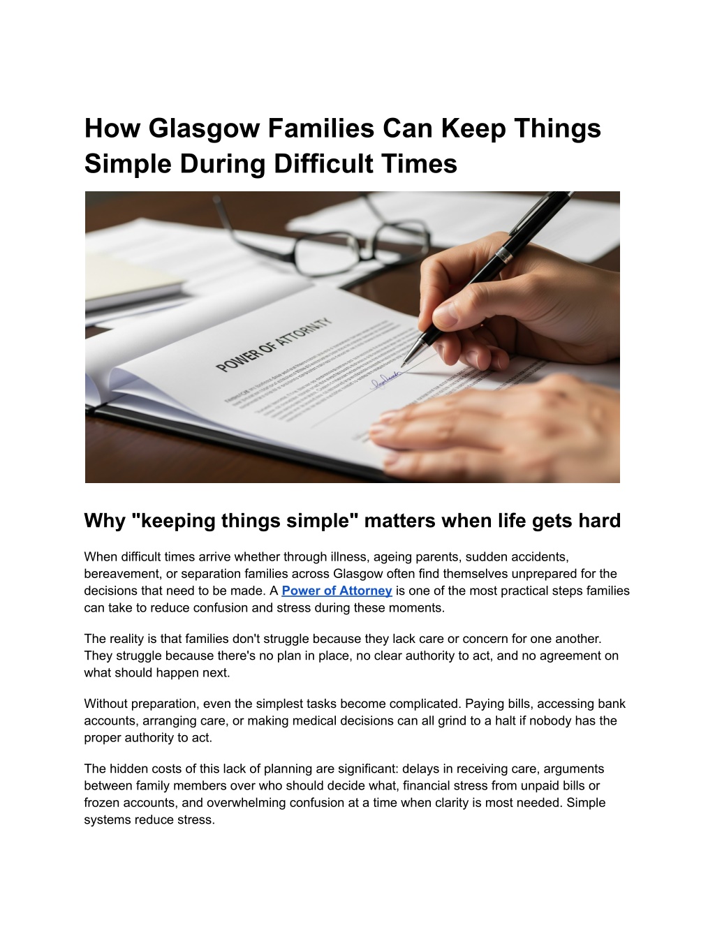 PPT - How Glasgow Families Can Keep Things Simple During Difficult ...