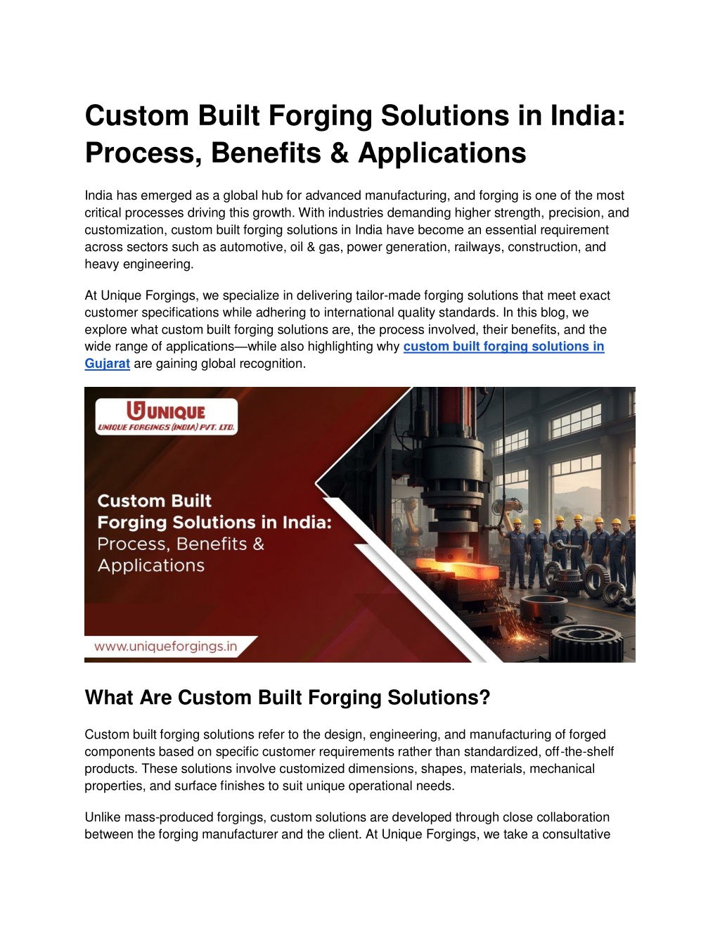 PPT - Custom Built Forging Solutions in India_ Process, Benefits ...