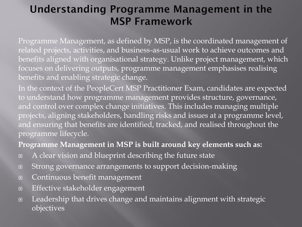 PPT - PeopleCert MSP Practitioner Exam: Essential Insights for ...