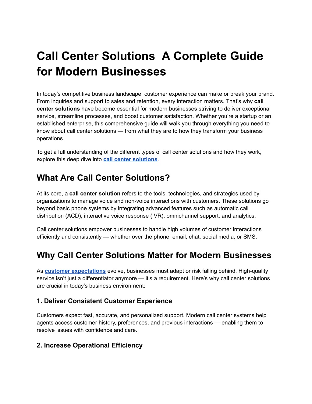 PPT - Call Center Solutions A Complete Guide for Modern Businesses ...