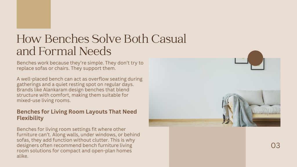 PPT - How Are Benches for Living Room Spaces Redefining Casual and ...