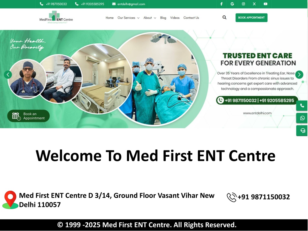PPT - Expert ENT Surgeon for Ear Surgery at MedFirst ENT Centre ...