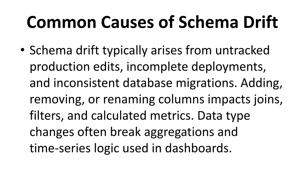 PPT - Automating Schema Change Detection to Protect Production ...