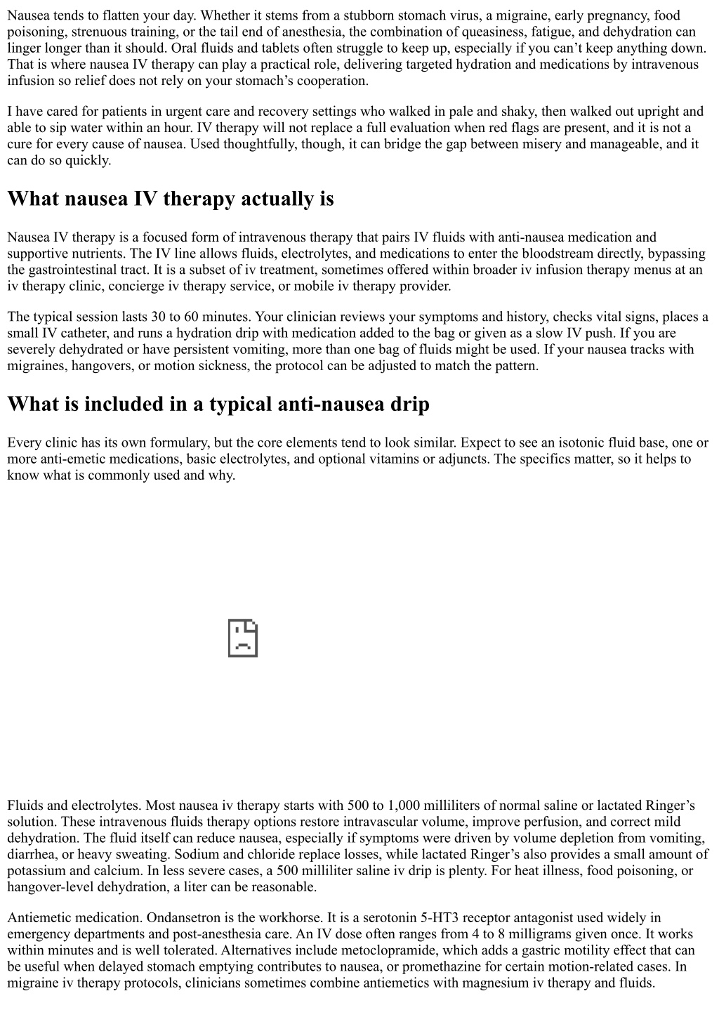 PPT - Nausea IV Therapy: What’s Included and How It Helps PowerPoint ...