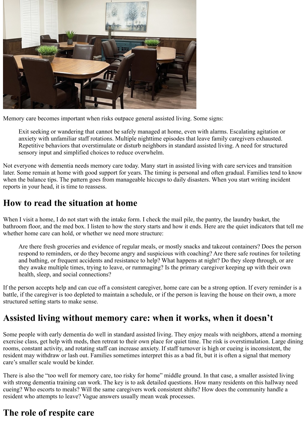 PPT - Selecting Between Assisted Living and Home Care for Dementia ...