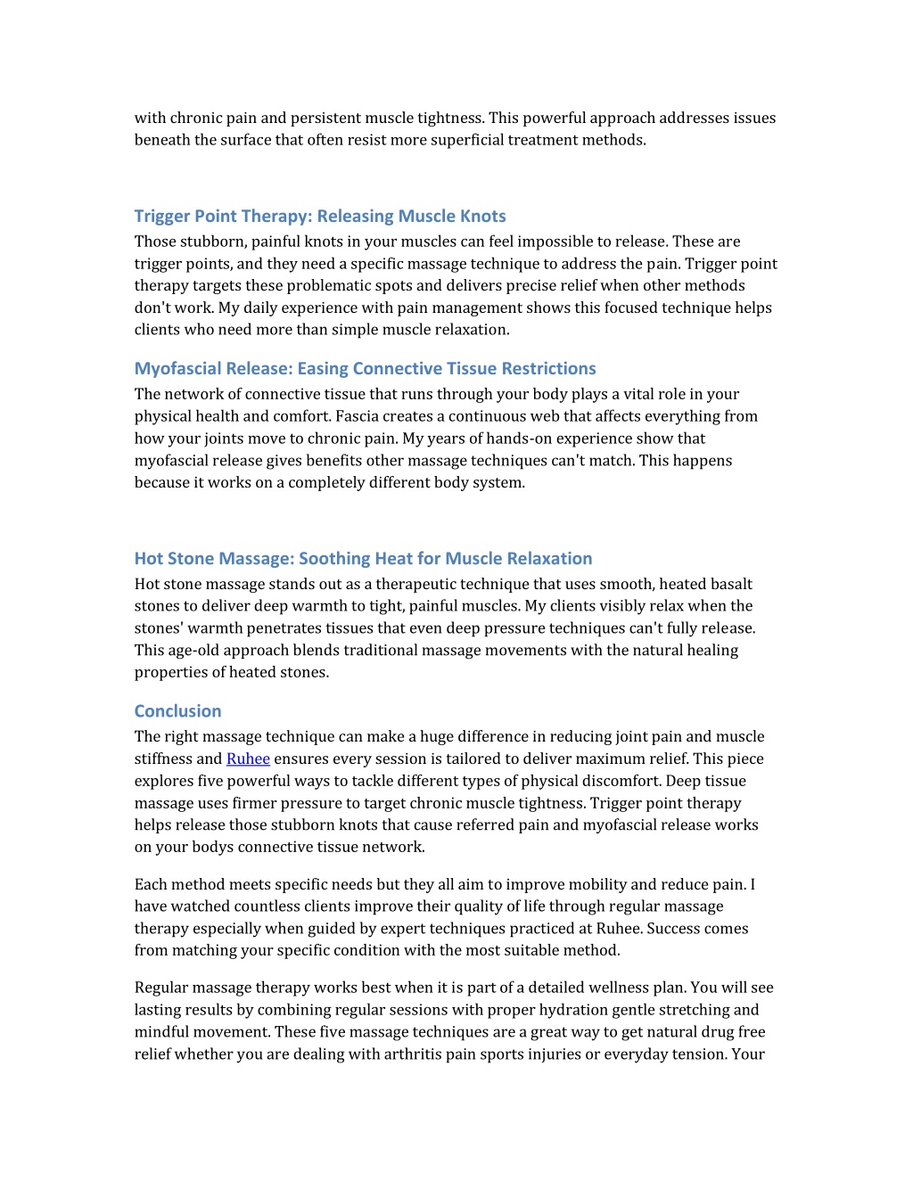 PPT - Top 4 Massages That Reduce Joint Pain, Muscle Tightness ...