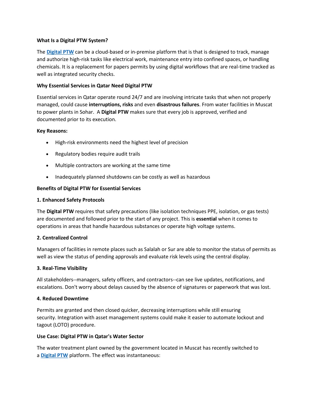 PPT - Safeguarding Infrastructure - Digital PTW for Qatar's Essential ...