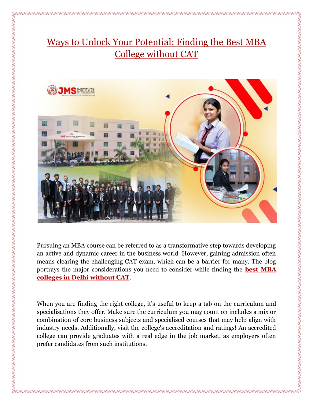 PPT - Ways to Unlock Your Potential: Finding the Best MBA College ...
