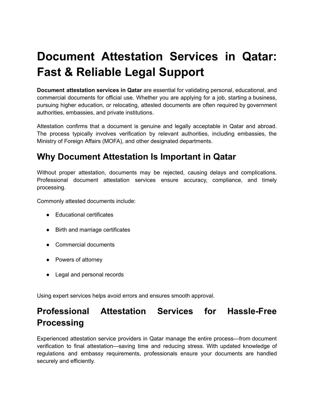 PPT - Document Attestation Services in Qatar_ Fast & Reliable Legal ...