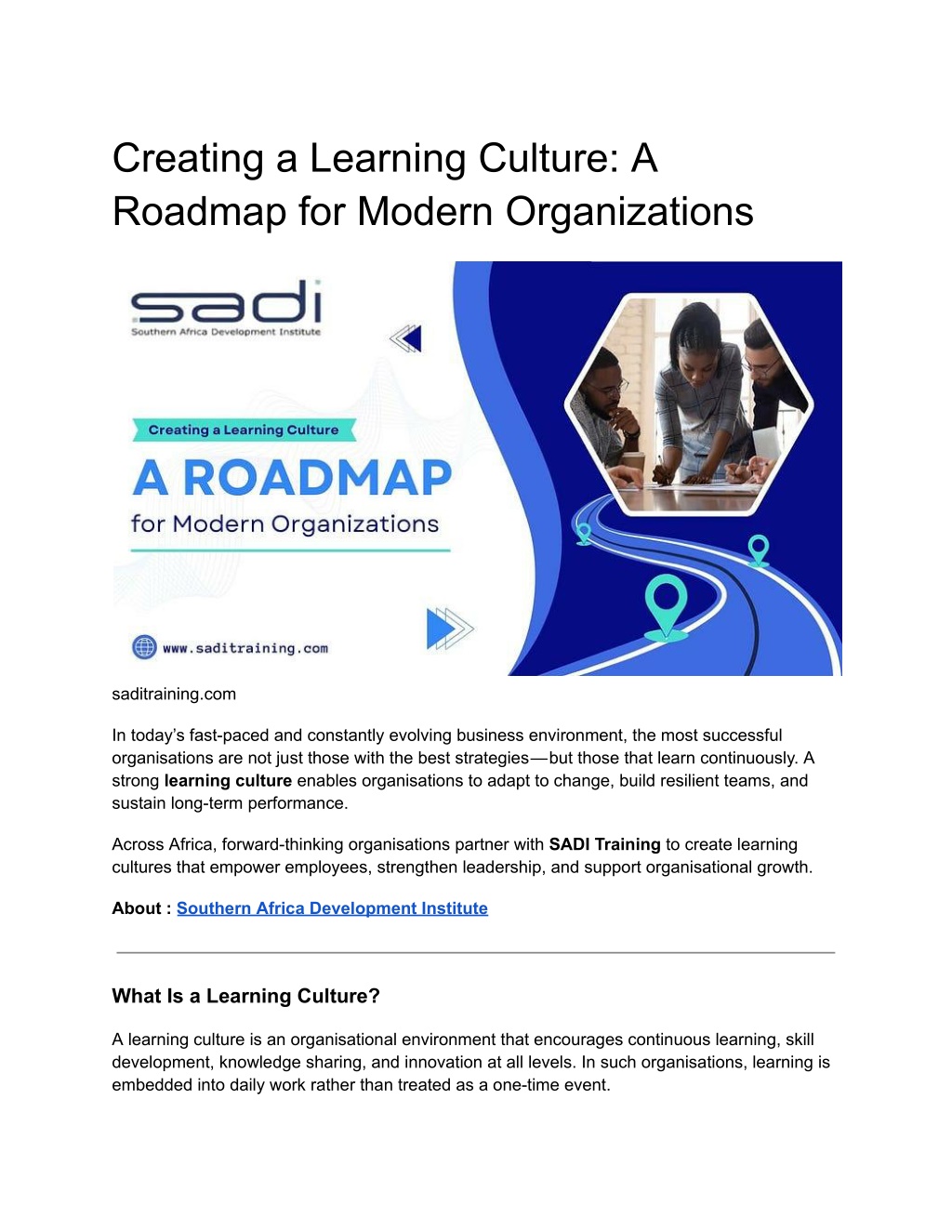 PPT - Creating a Learning Culture_ A Roadmap for Modern Organizations ...