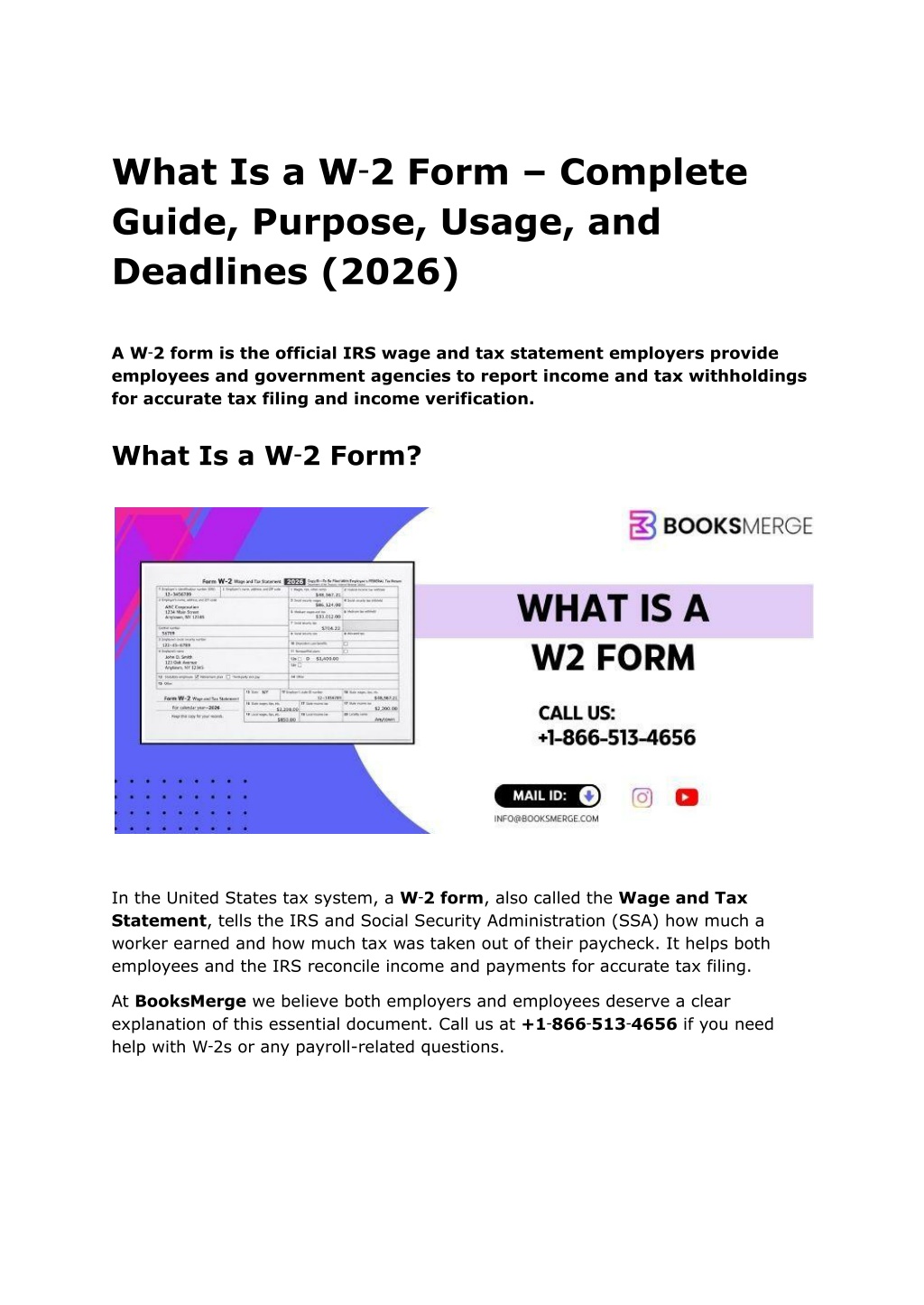 PPT - What Is a W‑2 Form – Complete Guide, Purpose, Usage, and ...