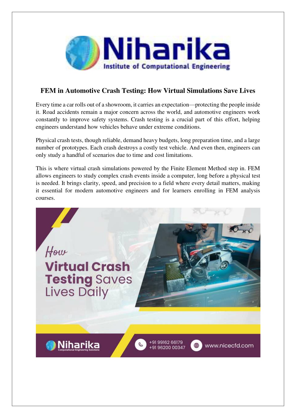 PPT - FEM in Automotive Crash Testing: How Virtual Simulations Save ...