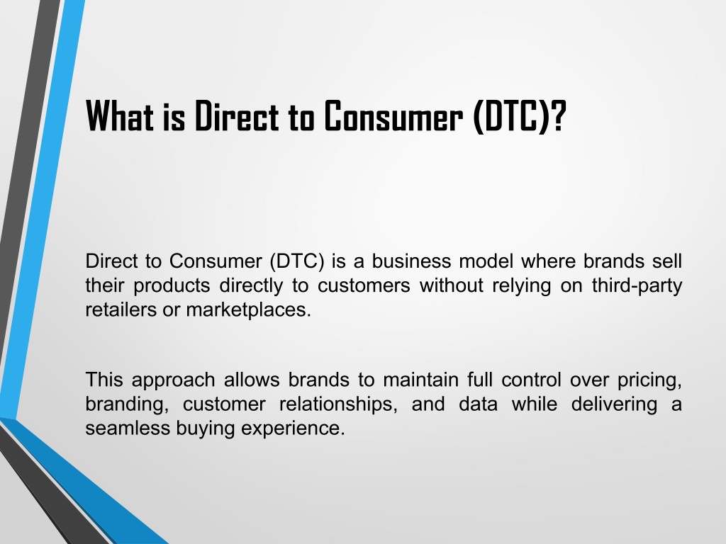 PPT - Direct to Consumer (DTC) Services – Scalable Fulfillment ...