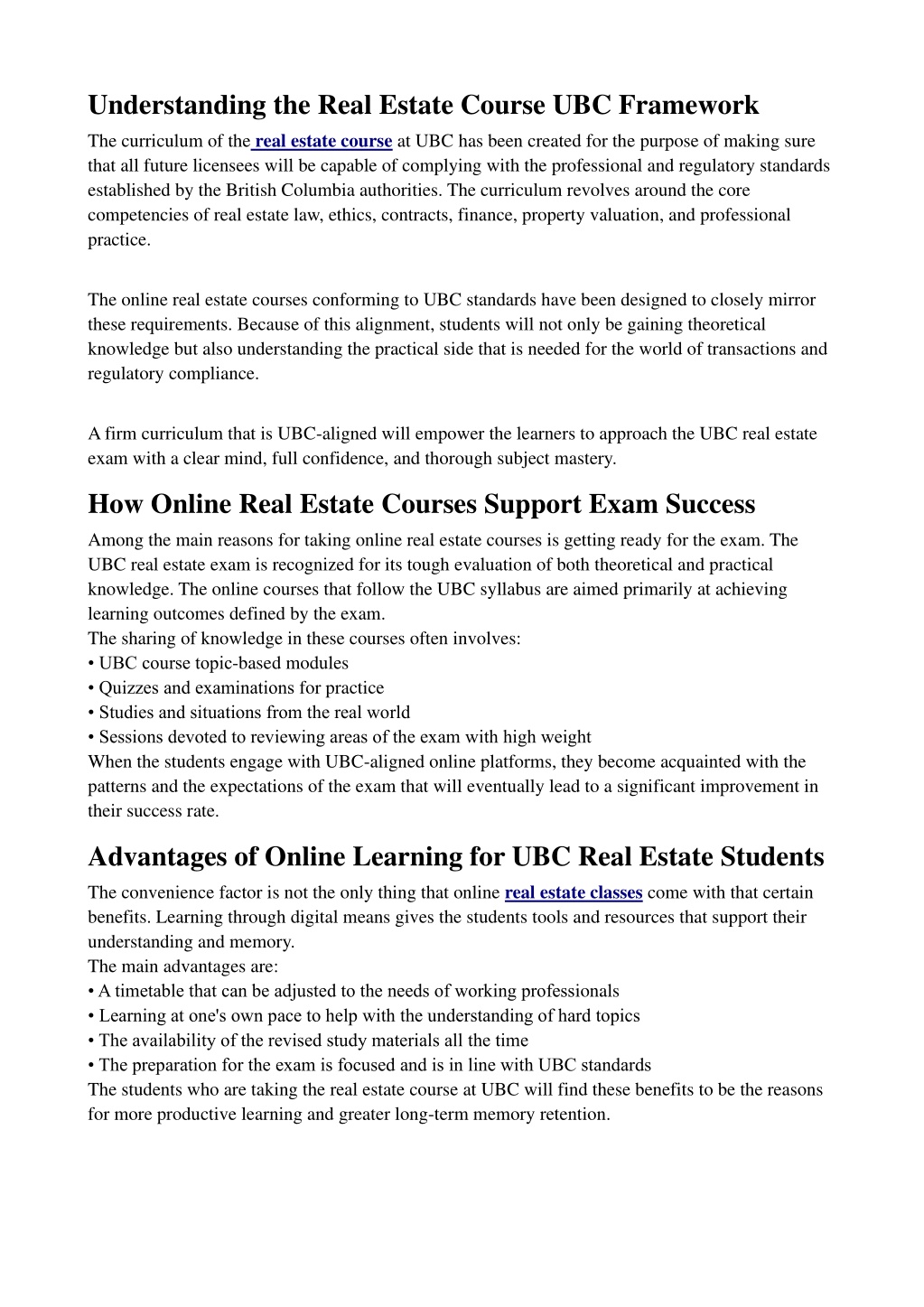 PPT - Authoritative Overview of Online Real Estate Classes and UBC ...