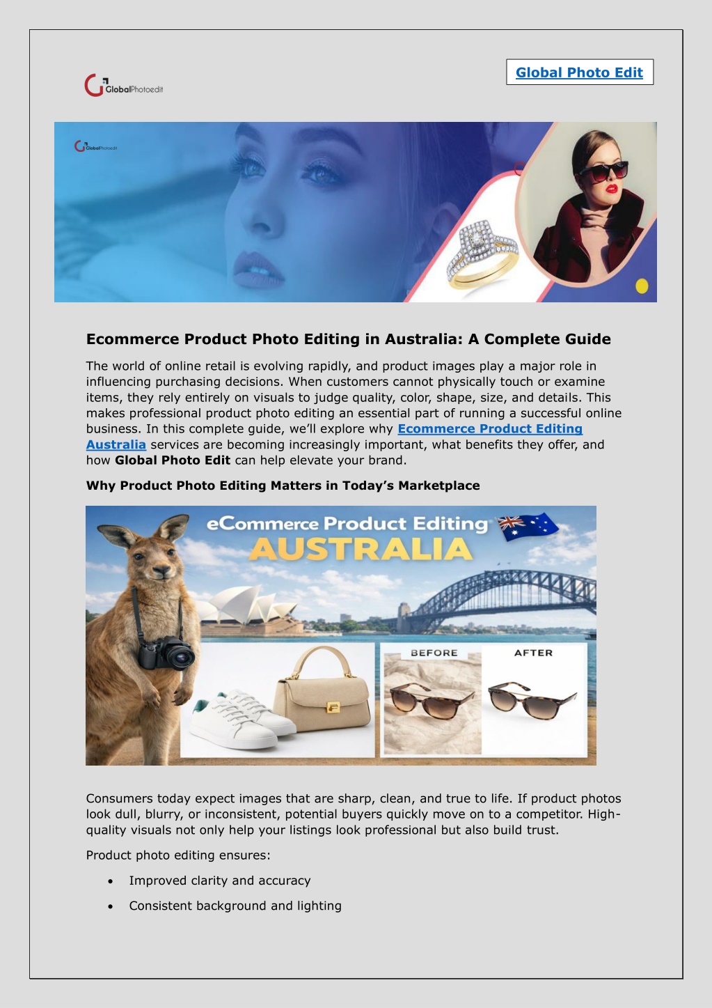 PPT - Ecommerce Product Editing Australia by Global Photo Edit ...