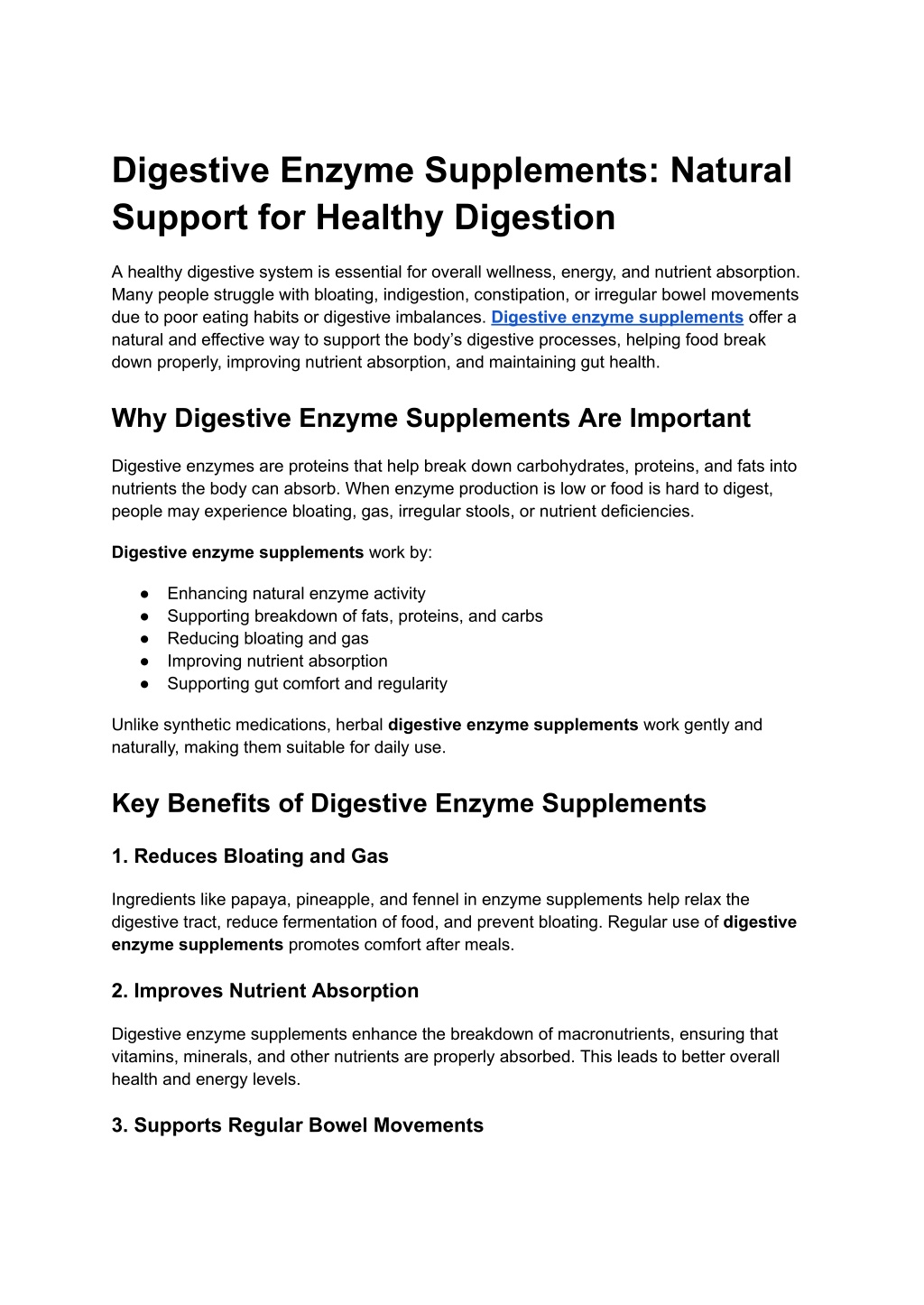 PPT - Digestive Enzyme Supplements_ Natural Support for Healthy ...