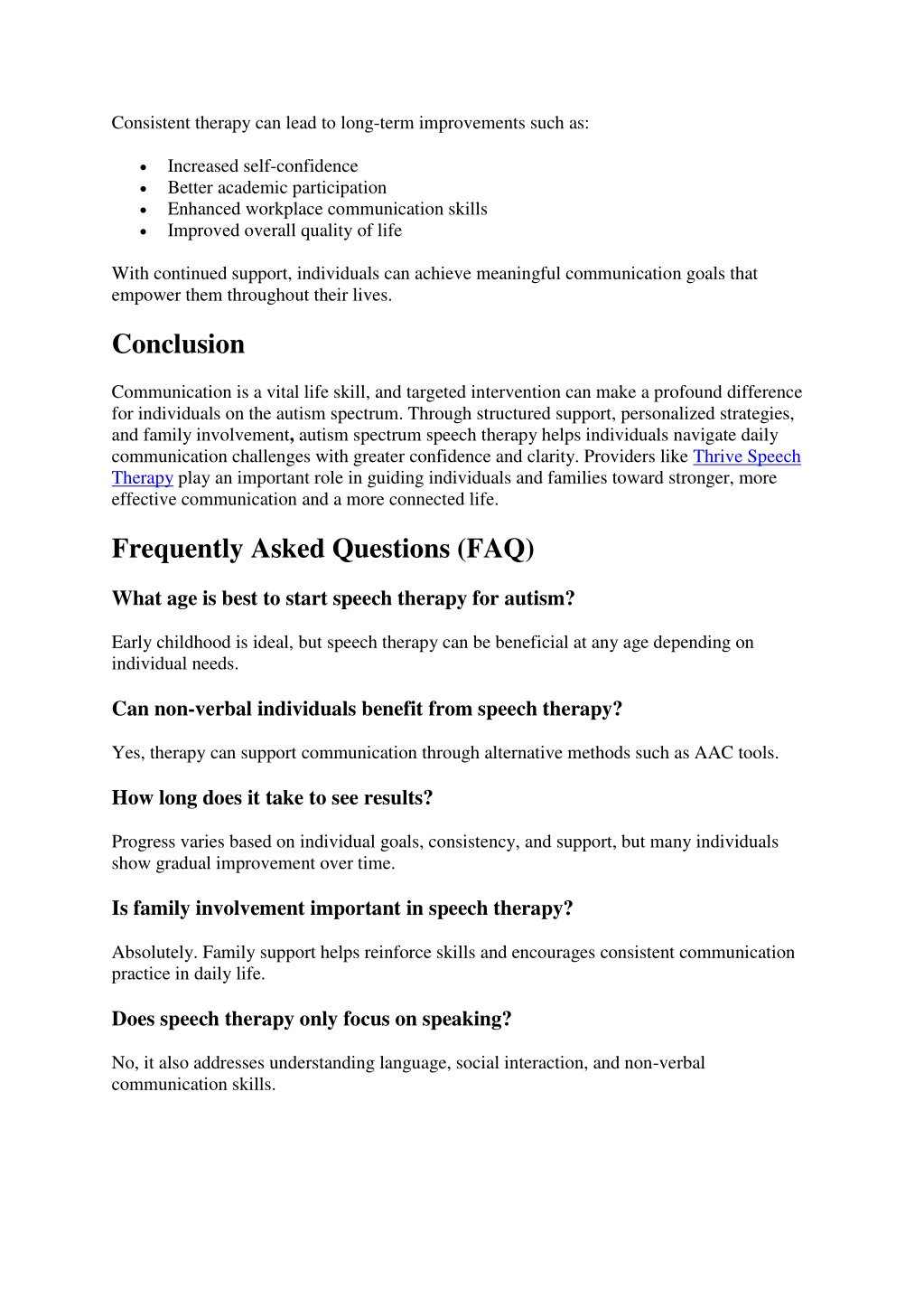 PPT - Autism Spectrum Speech Therapy and Its Impact on Daily ...