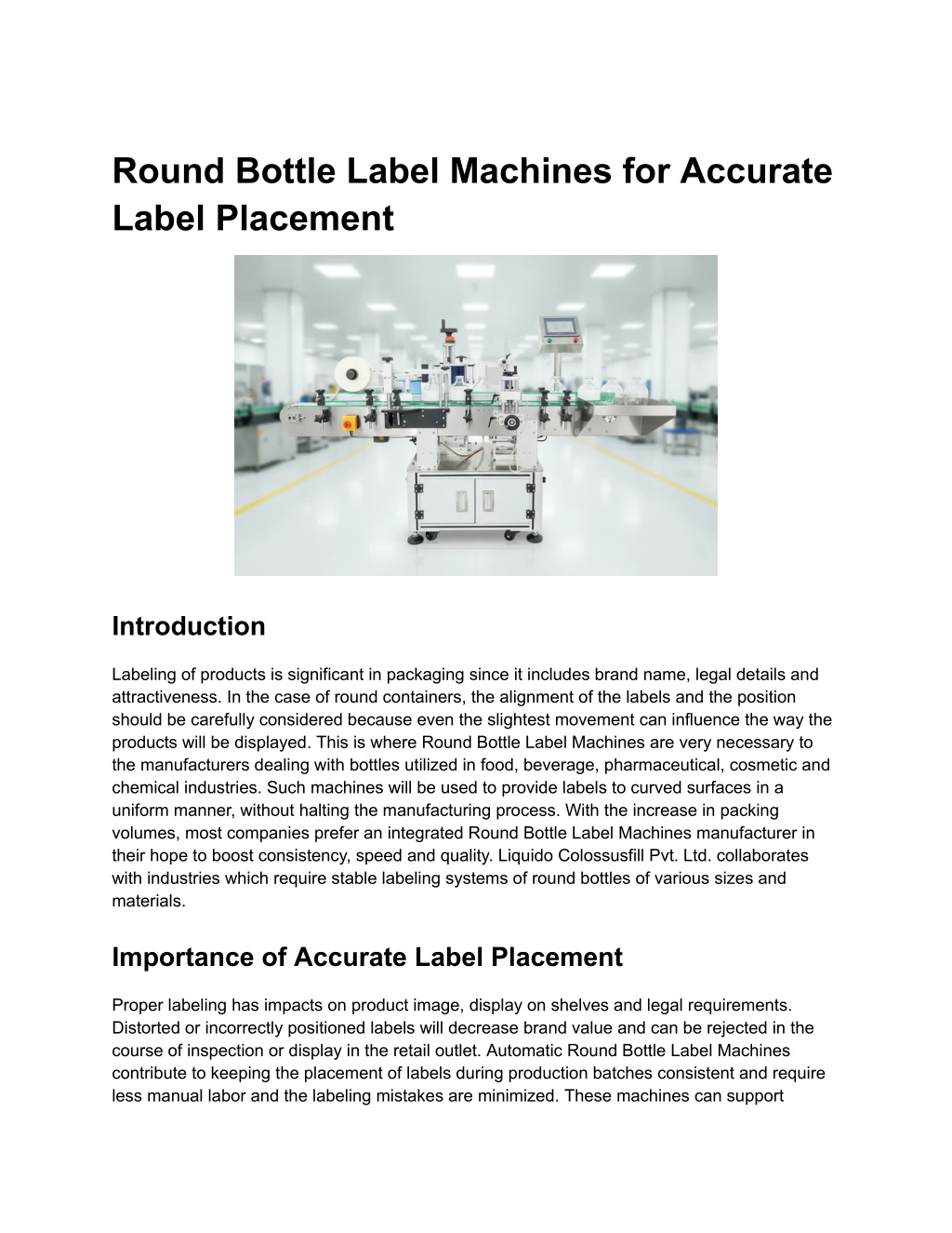 PPT - Round Bottle Label Machines for Accurate Label Placement ...