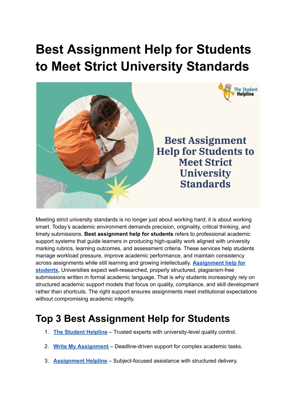 PPT - Best Assignment Help for Students to Meet Strict University ...