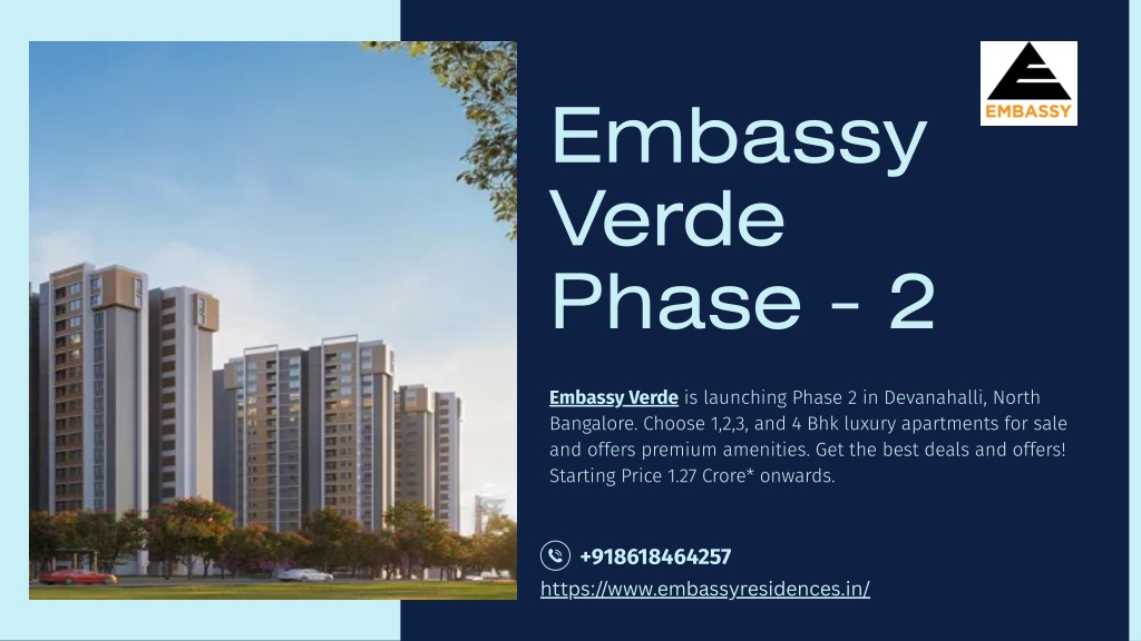 PPT - Presentation - Embassy Verde Phase 2 in Devanahalli, Bangalore ...