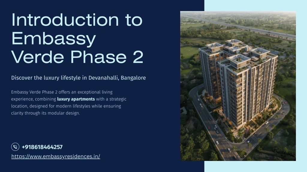 PPT - Presentation - Embassy Verde Phase 2 in Devanahalli, Bangalore ...