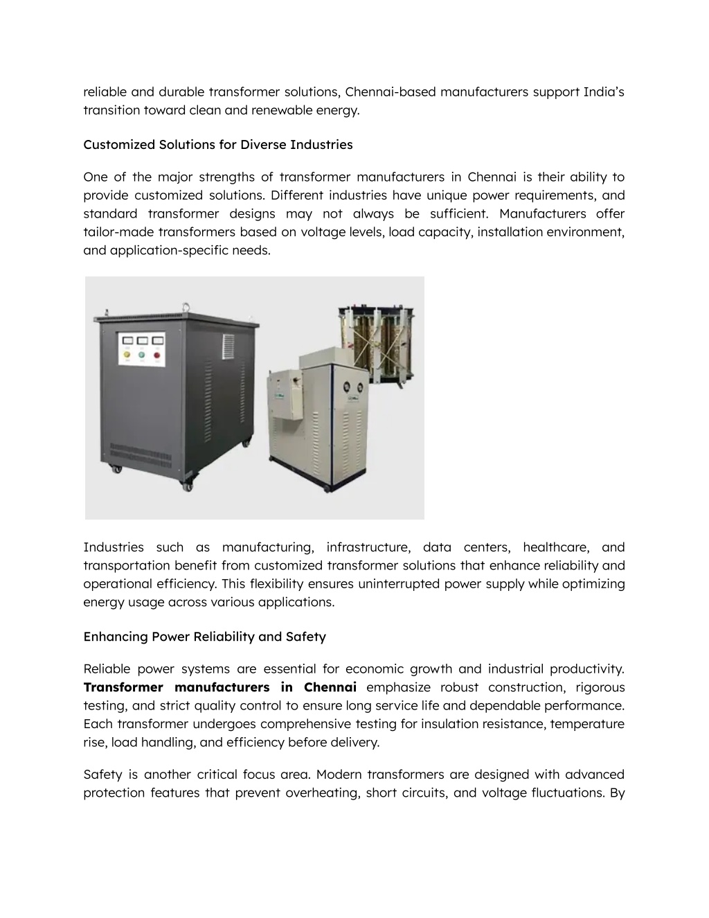 PPT - Transformer Manufacturers in Chennai Sustainable Efficient Power ...